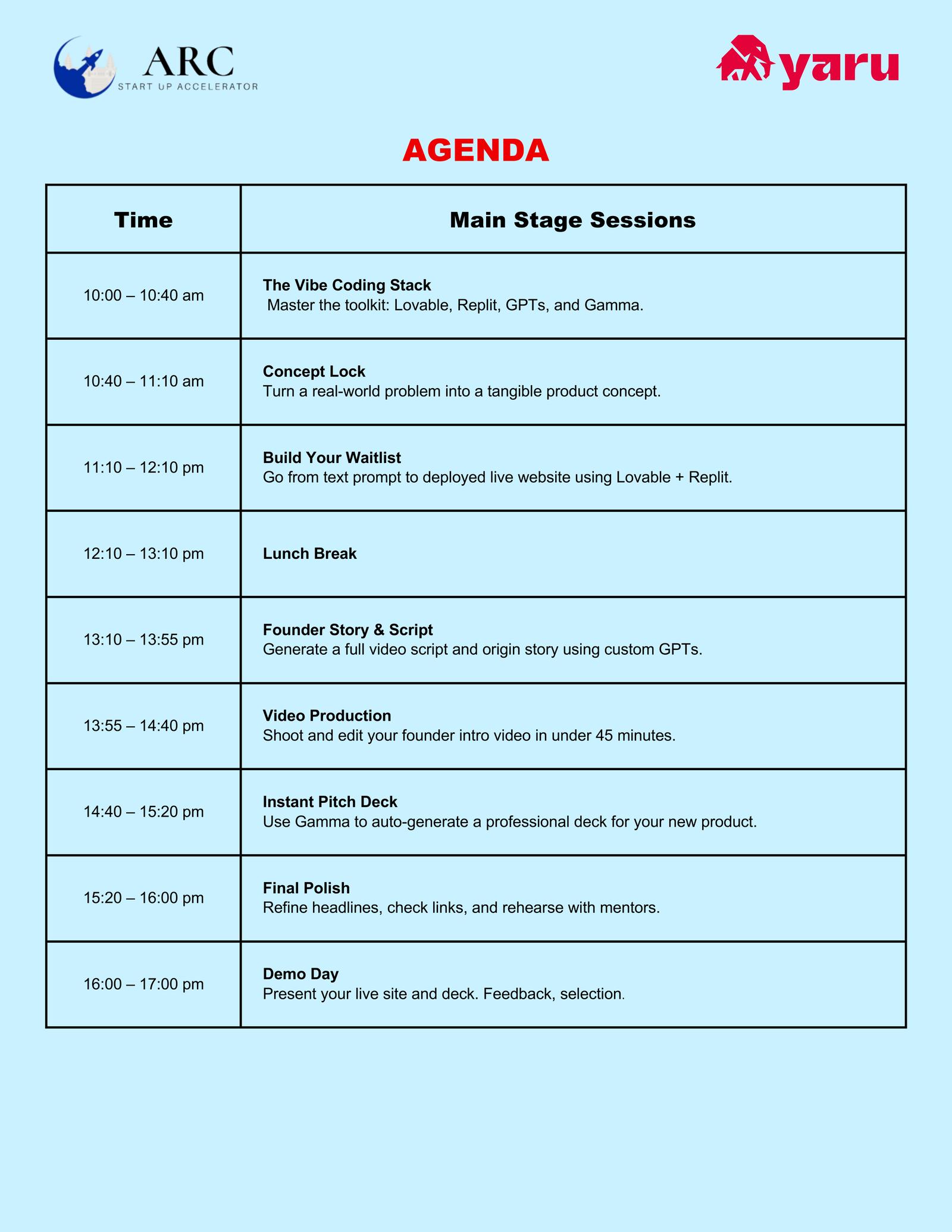 Prompt, Build, and Pitch with AI · Luma